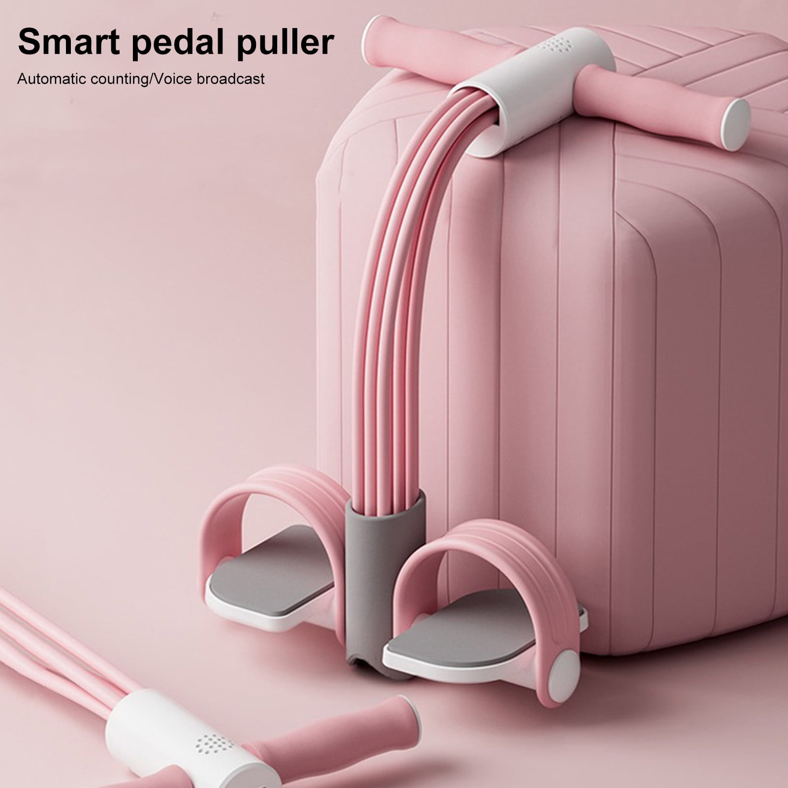 Pedal Resistance Band with Digital Counter Multifunction Tension Rope 4 ...