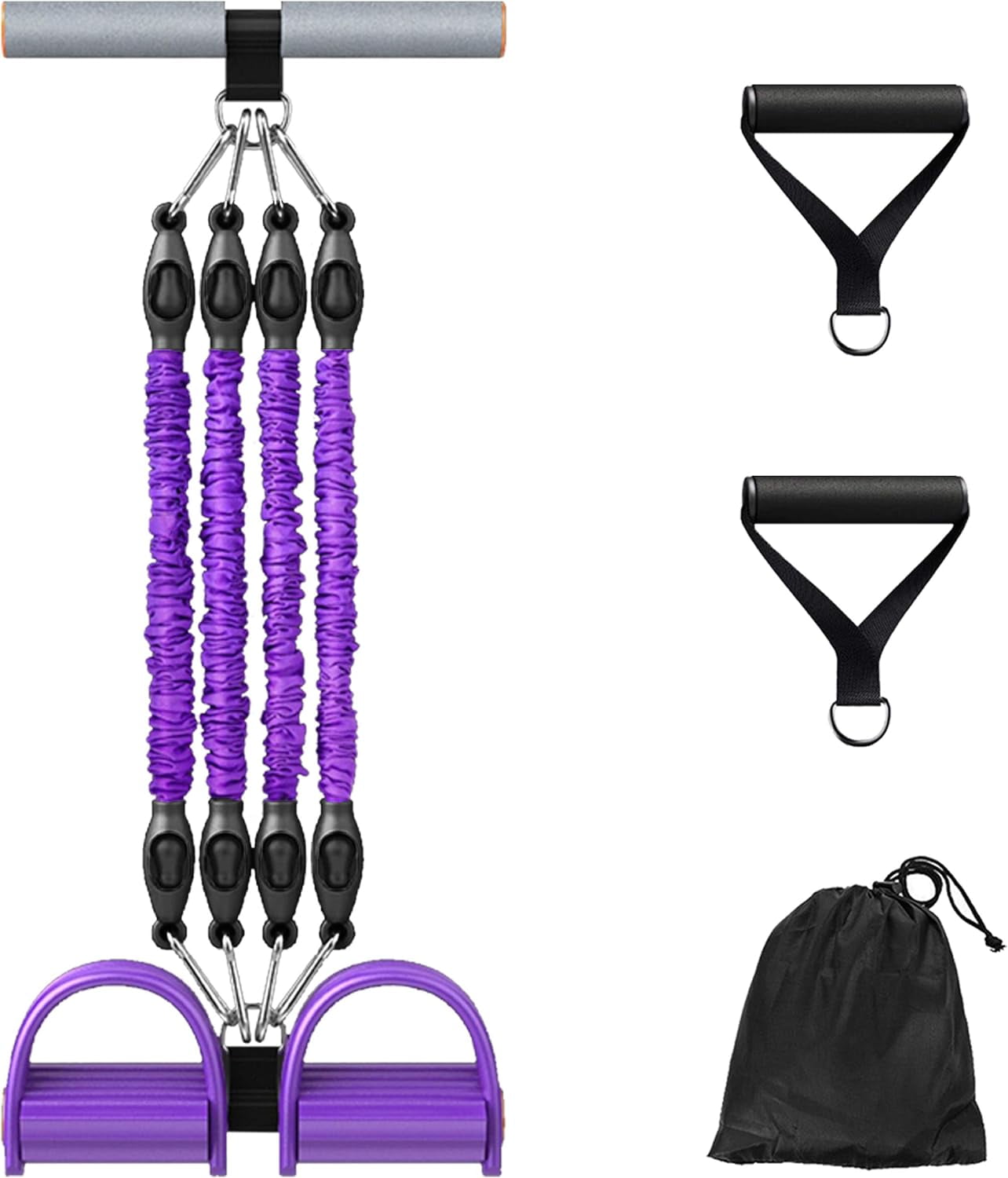 Zmoon Pedal Resistance Band, Exercise Band with Handles, Fitness Strap ...