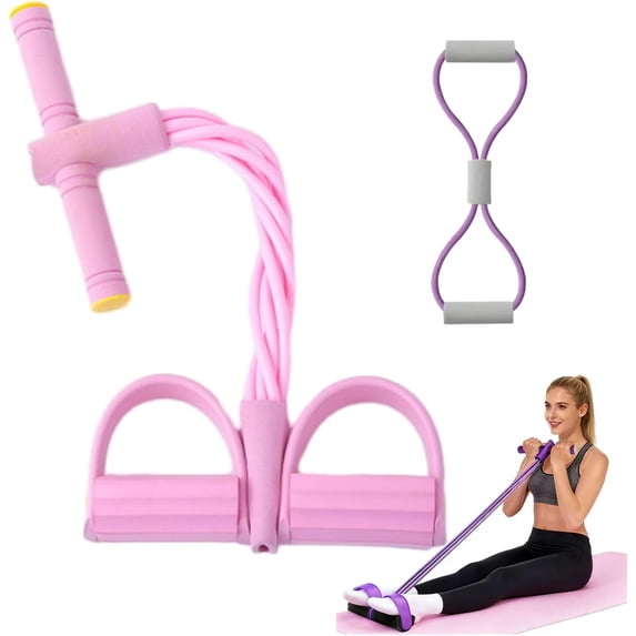 Pedal Resistance Band with Handle - 2026 Latest 8-Tube Pedal Resistance ...