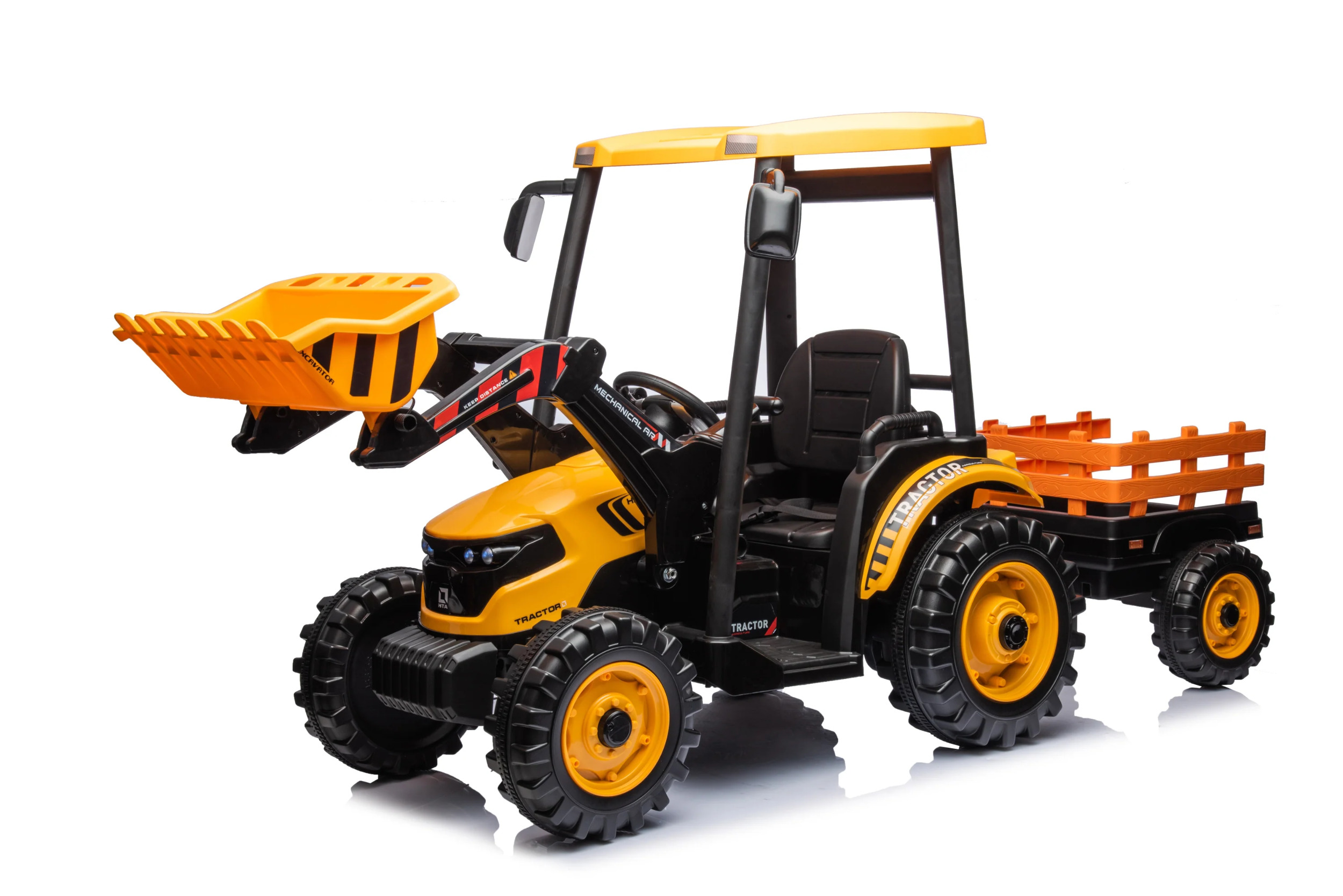Pedal Tractors with Working Loader and Backhoe Digger, Kids' Ride on ...