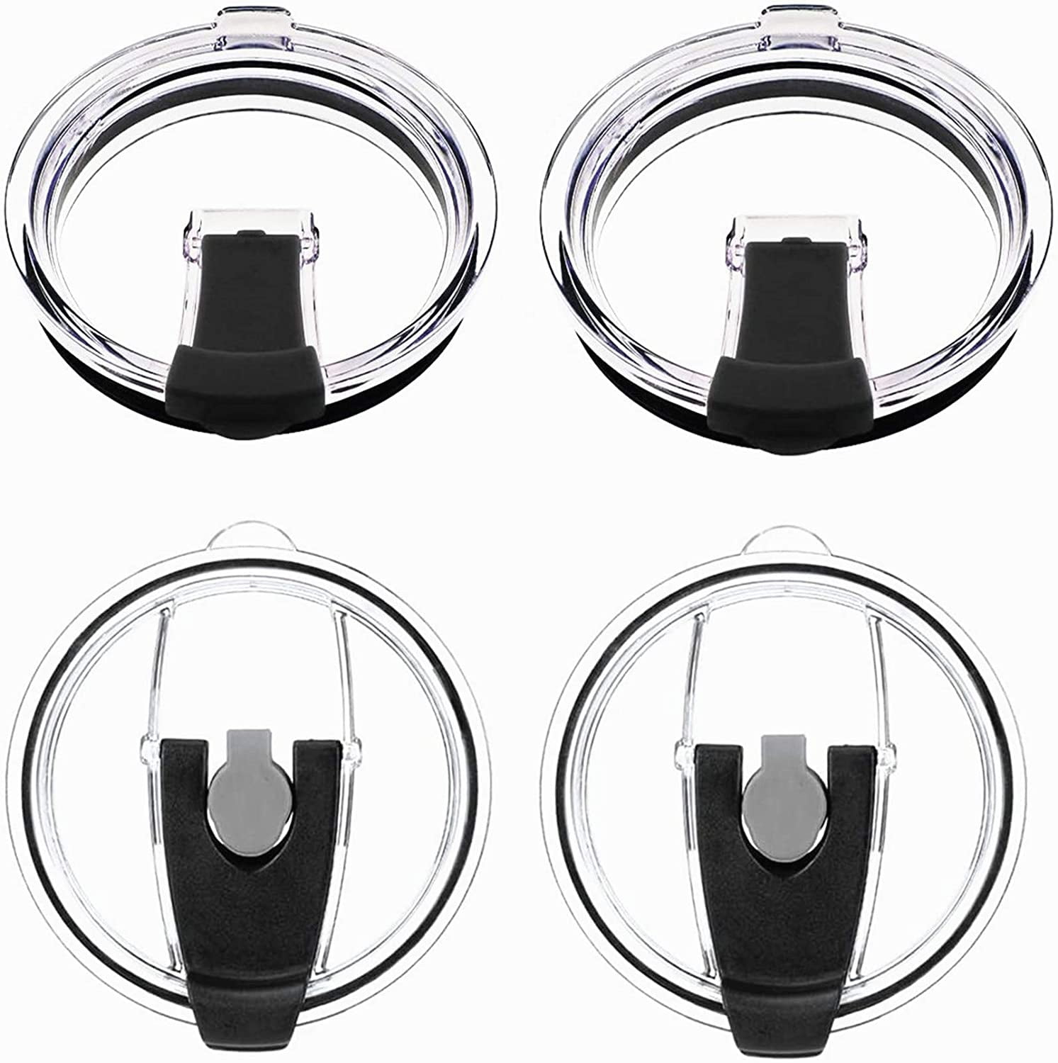 Pedaxi Splash Resistant Black Cup Lids for Yeti Rambler (4 Pack ...