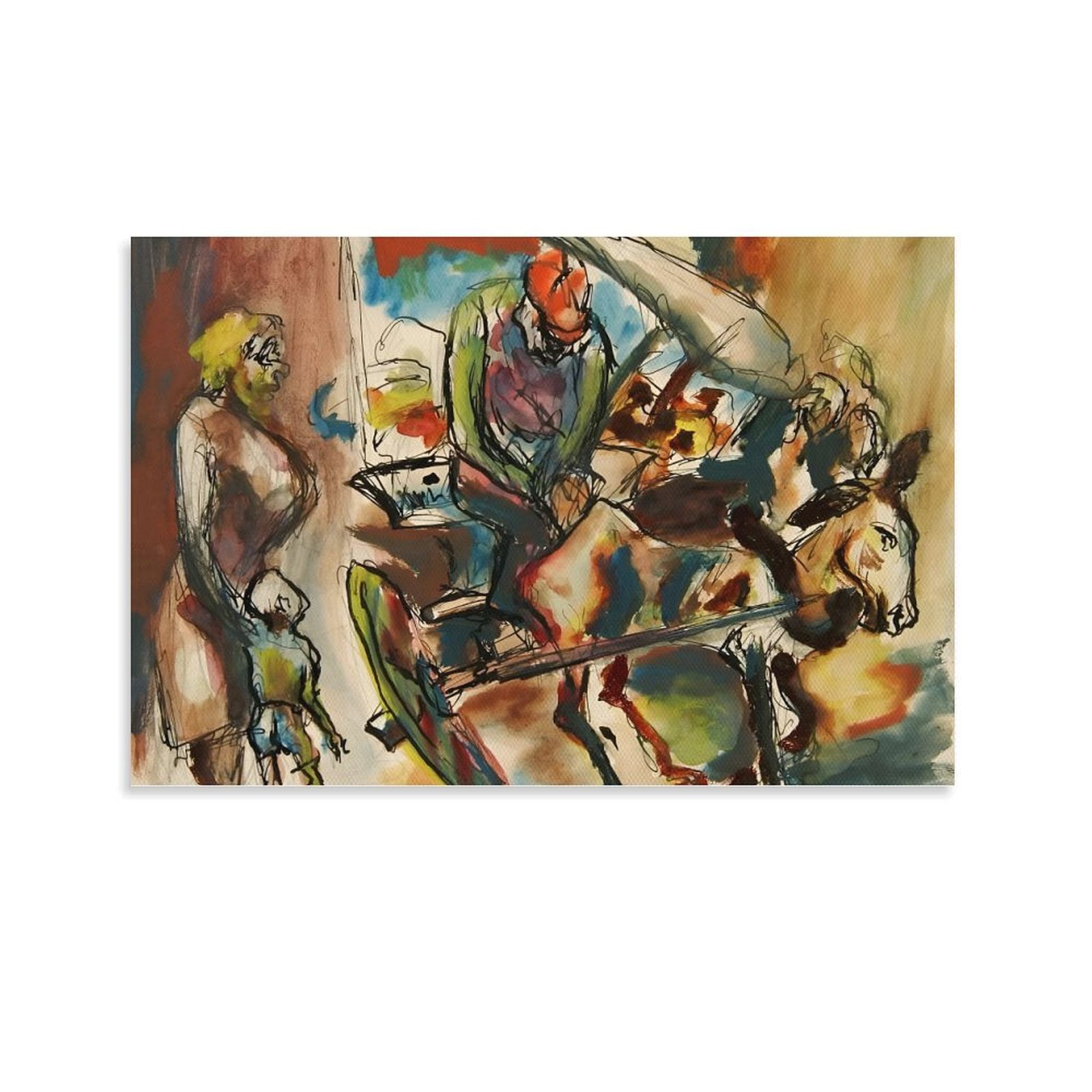 Peddler (1930-1935) by Jackson Pollock Painting Poster Gifts Canvas ...