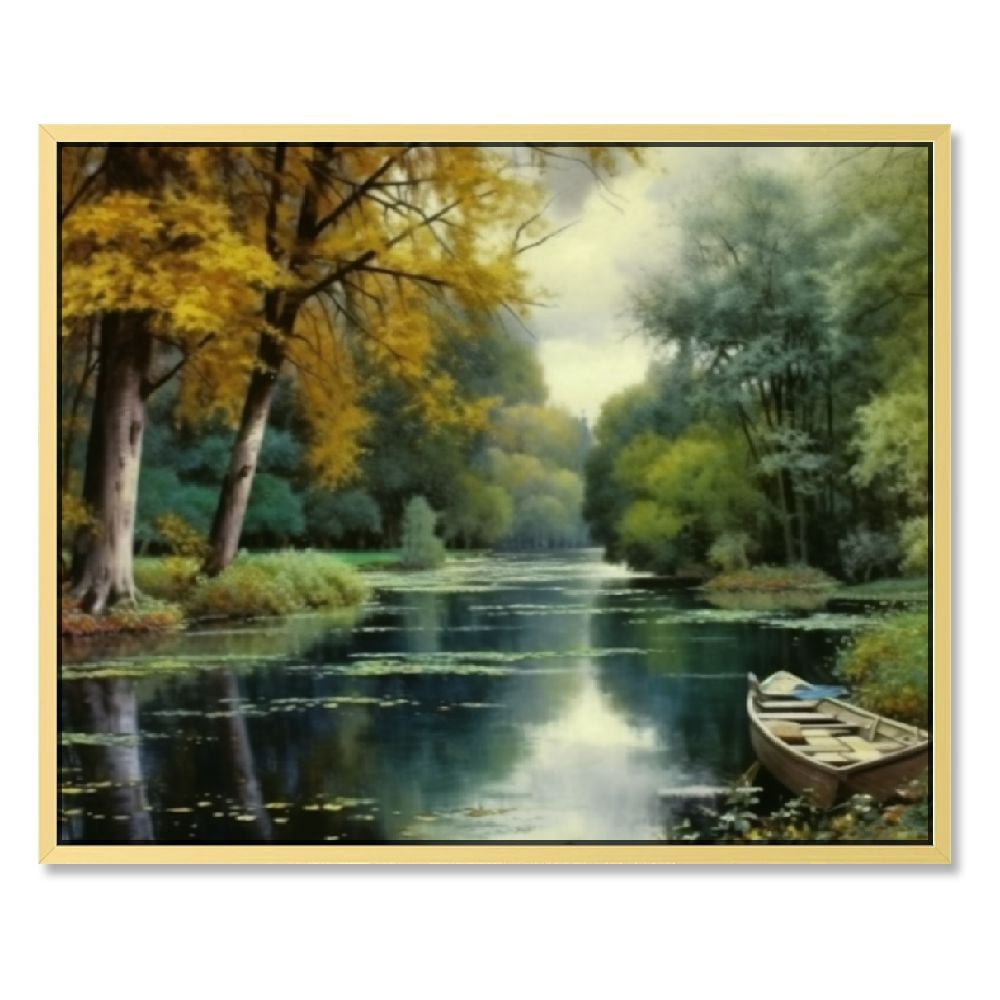 Peder Mork Monsted Wall Art - River Landscape Painting - Realism Famous ...