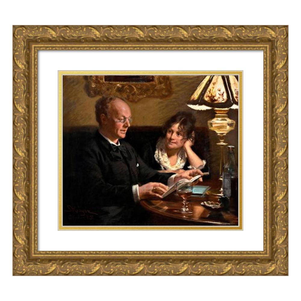Peder Severin Krøyer 17x15 Gold Ornate Wood Frame and Double Matted ...