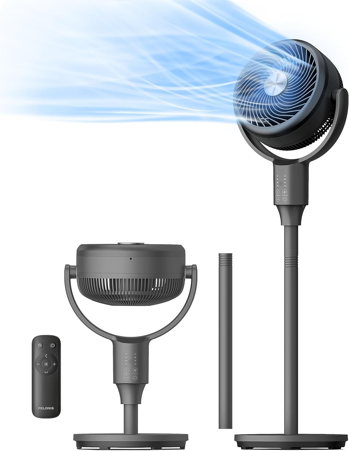 Pedestal Fan, Air Circulator, Ultra OmniFlow (135°+90°Auto Oscillation ...