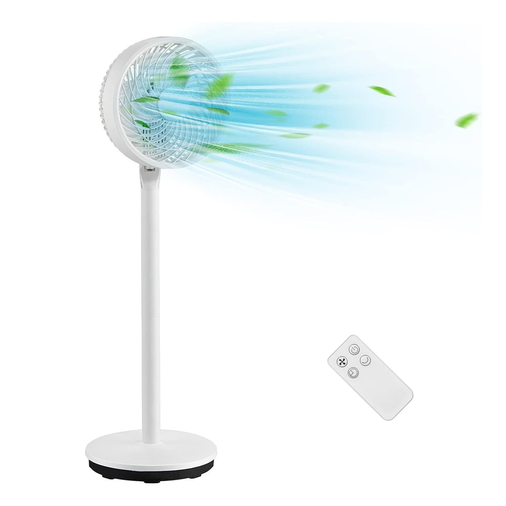 Pedestal Floor Fan with Remote Control, Portable Standing Fan with 85 ...