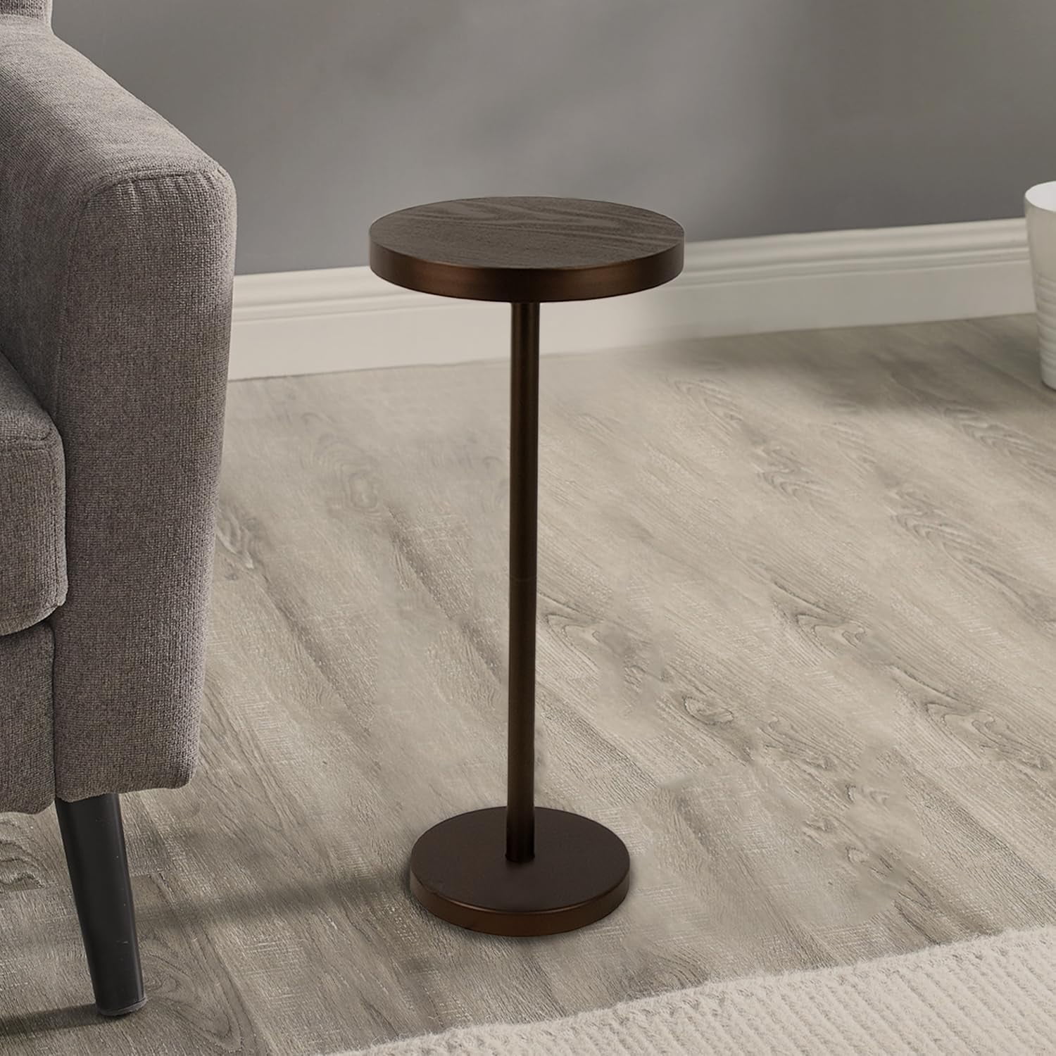 Pedestal Side Table, Drink Table, Small Round Side Table, Martini Table ...