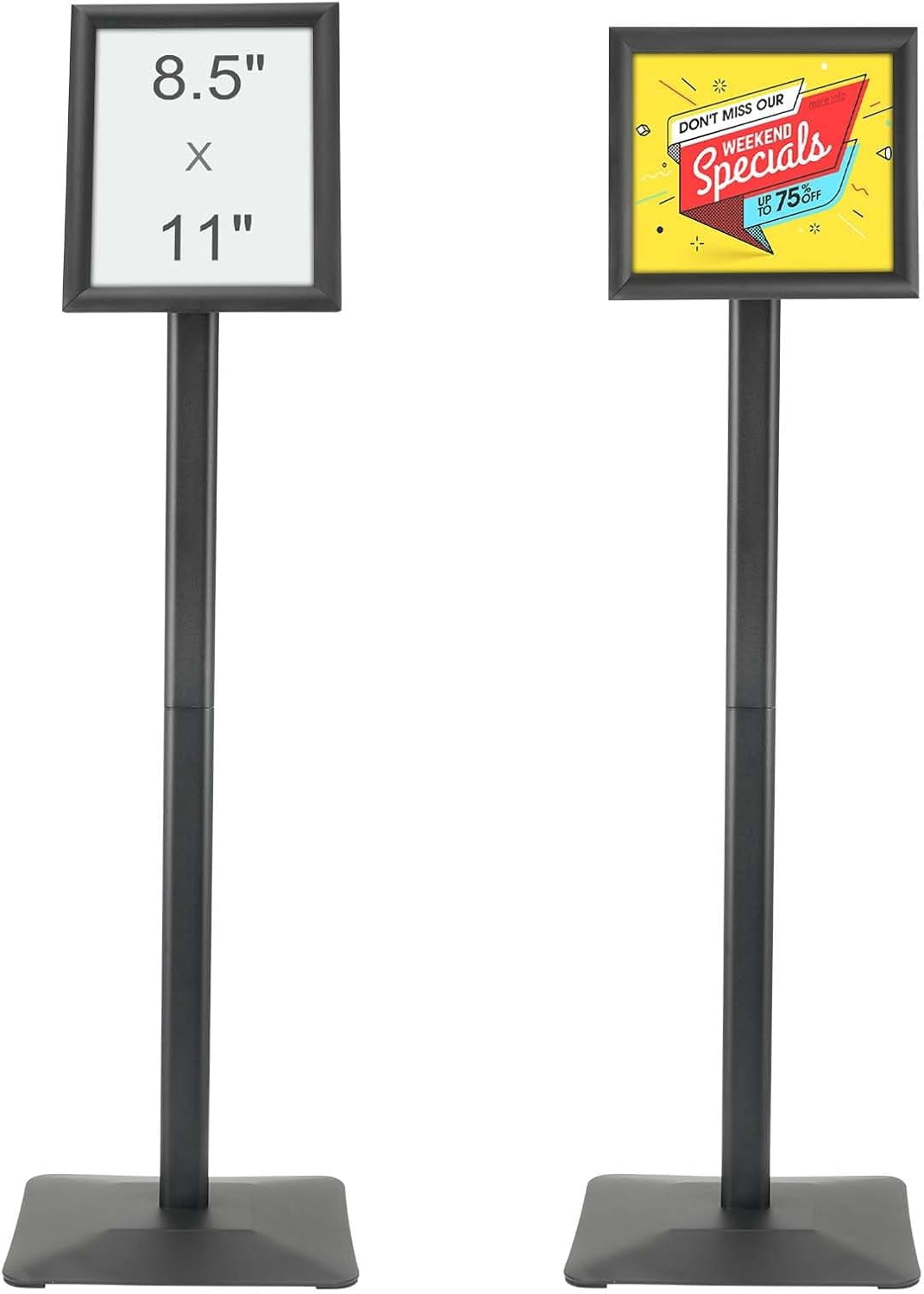 Pedestal Sign Holder, 8.5 x 11 Inch Vertical and Horizontal Adjustable ...