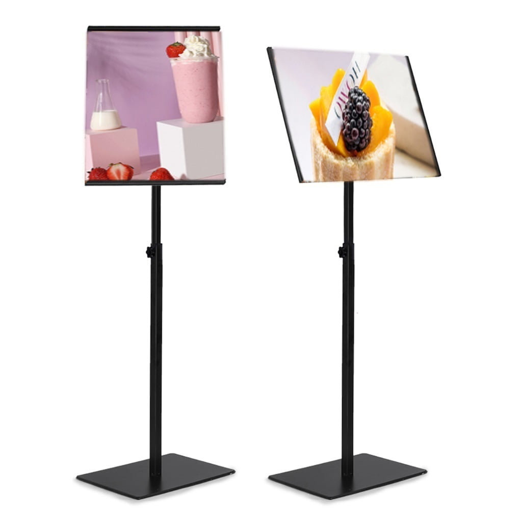 Pedestal Sign Holder Stand Adjustable Standing Floor Sign Stand with ...