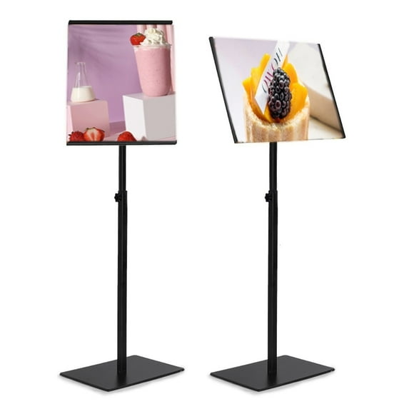 Pedestal Sign Holder Stand Adjustable Standing Floor Sign Stand with ...