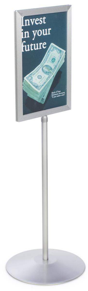 Pedestal Sign Holder Stand with Telescoping Post, Double-Sided Poster ...