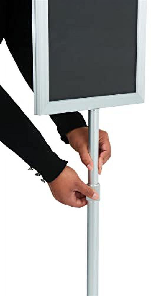 Pedestal Sign Holder Stand with Telescoping Post, Double-Sided Poster ...
