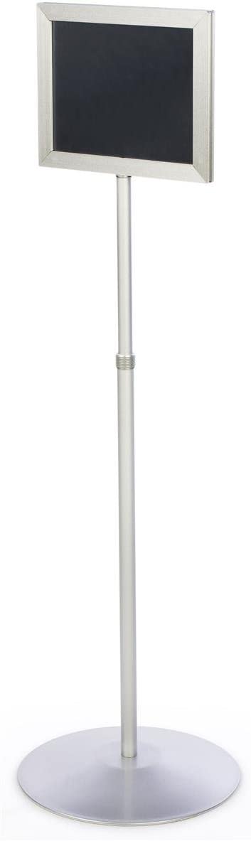 Pedestal Sign Stand with Telescoping Height-Adjustable Design, Double ...
