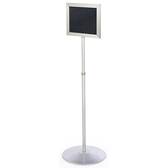 Pedestal Sign Stand with Telescoping Height-Adjustable Design, Double ...