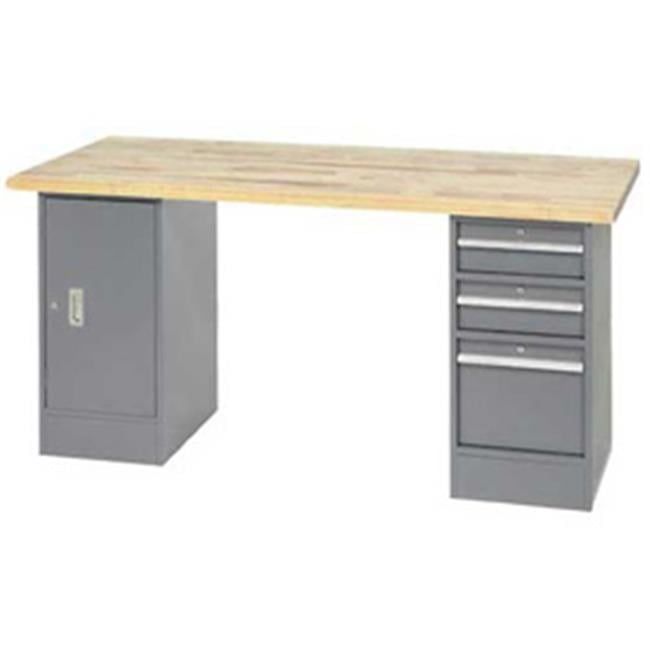 Pedestal Workbench - Gray - 60 x 30 in. - Walmart.com