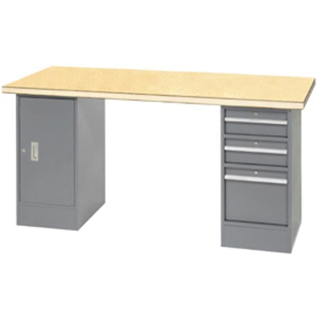 Pedestal Workbench - Gray - 60 x 30 in. - Walmart.com