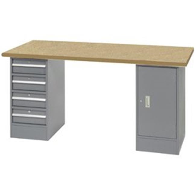Pedestal Workbench - Gray - Walmart.com