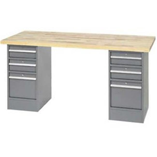 Pedestal Workbench - Gray - Walmart.com