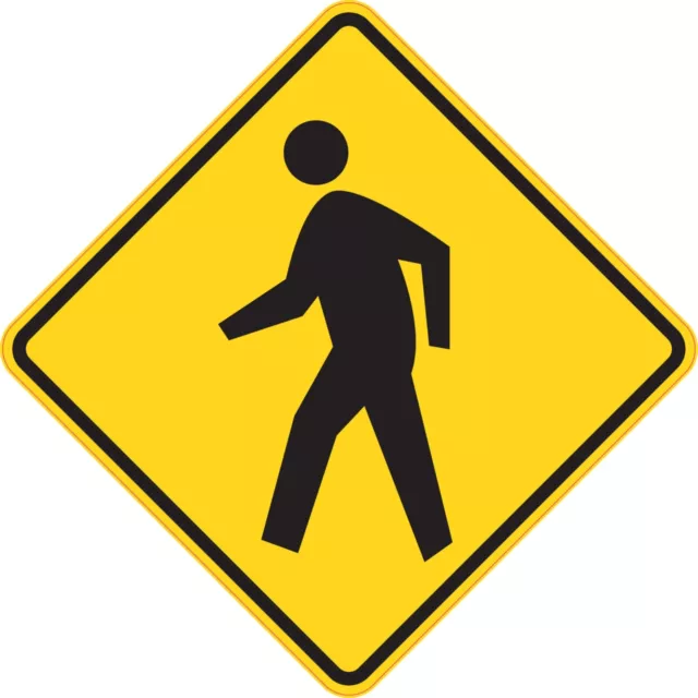 Pedestrian Crossing Sign Sticker Window Decal Phone Decal Water Bottle ...