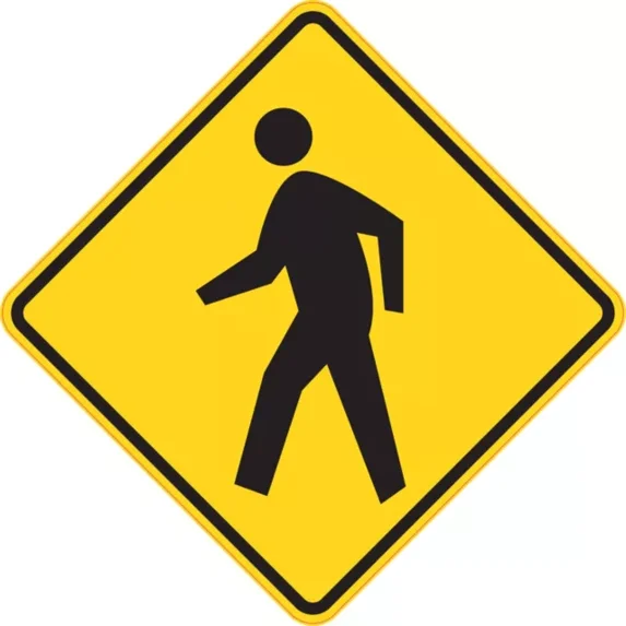 Pedestrian Crossing Sign Sticker Window Decal Phone Decal Water Bottle ...