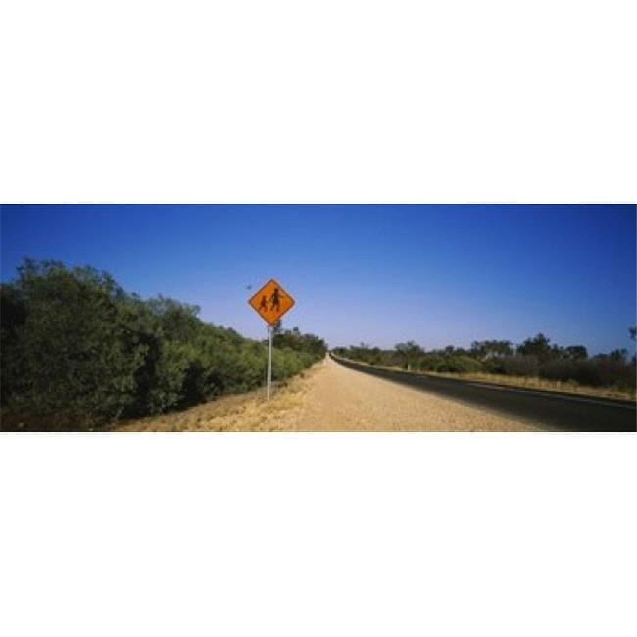 Panoramic Images PPI100702L Pedestrian Crossing sign at the roadside ...