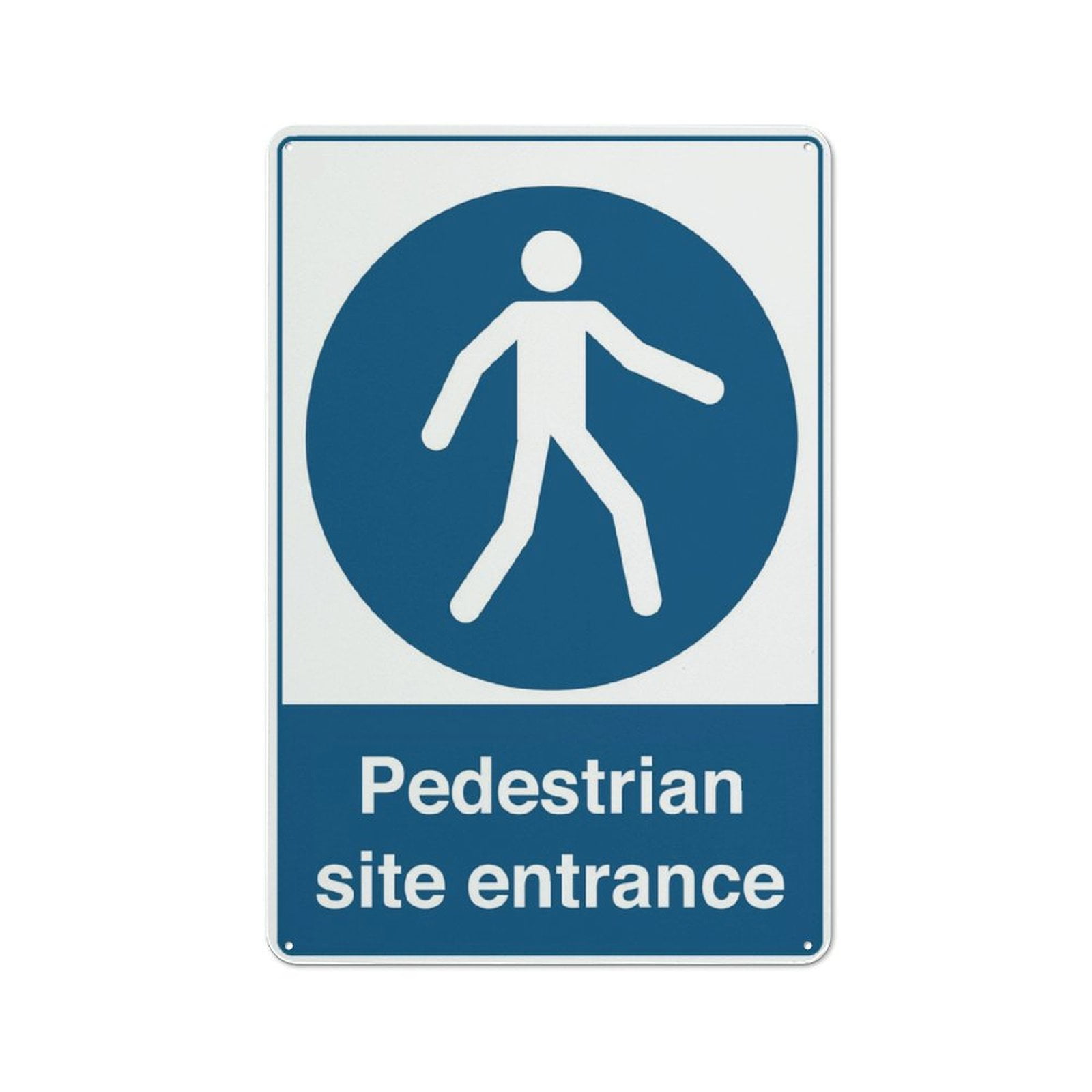 Pedestrian Site Entrance Sign 12 X 8 Inch Metal Sign, Rustproof ...