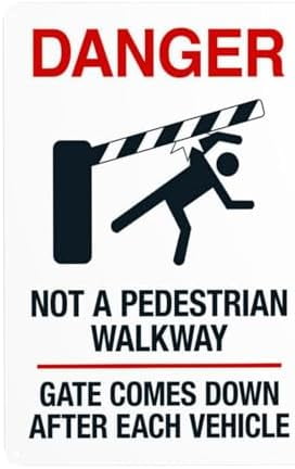 Not A Pedestrian Walkway Gate Closes After Each Vehicle With Graphic ...