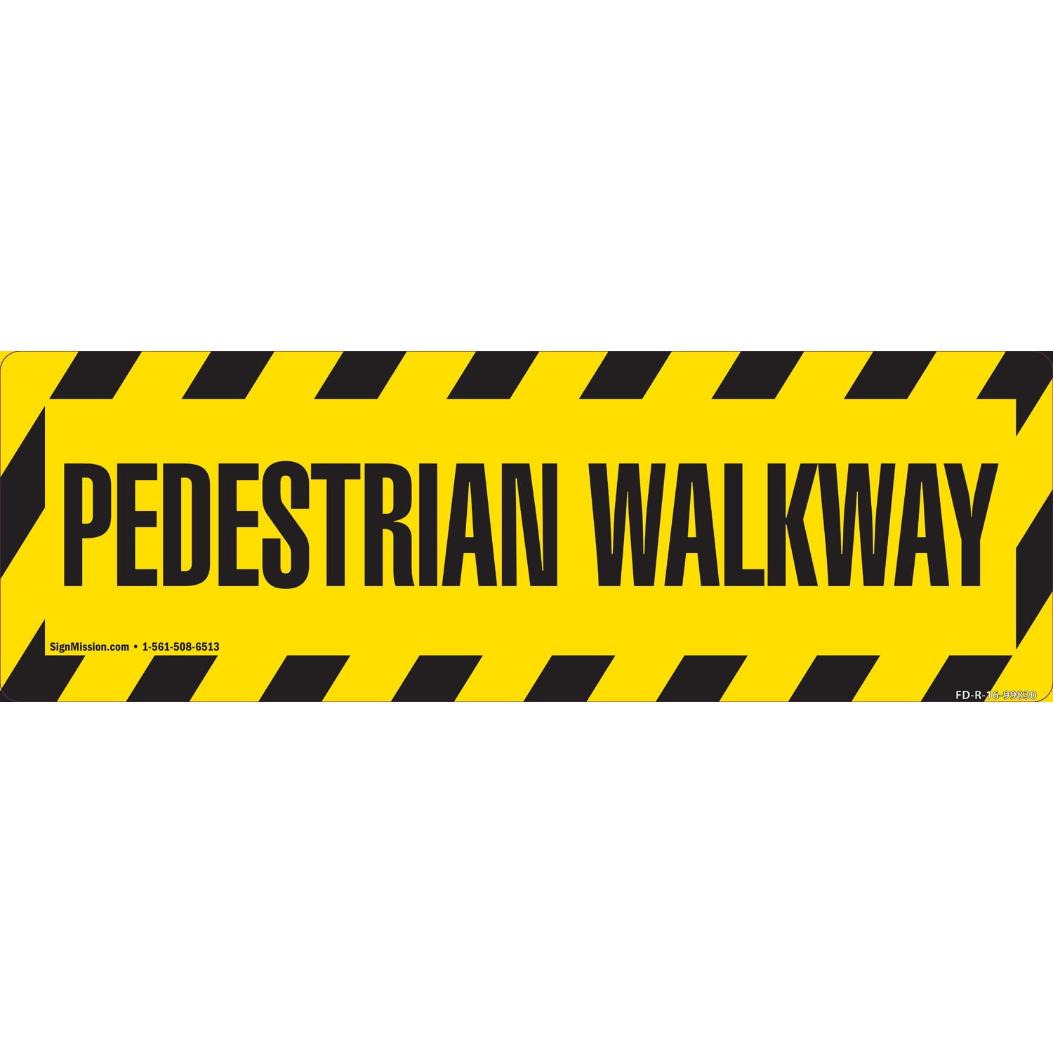 Pedestrian Walkway Non-Slip Floor Marker | 6 Pack of 6" X 18" Vinyl ...