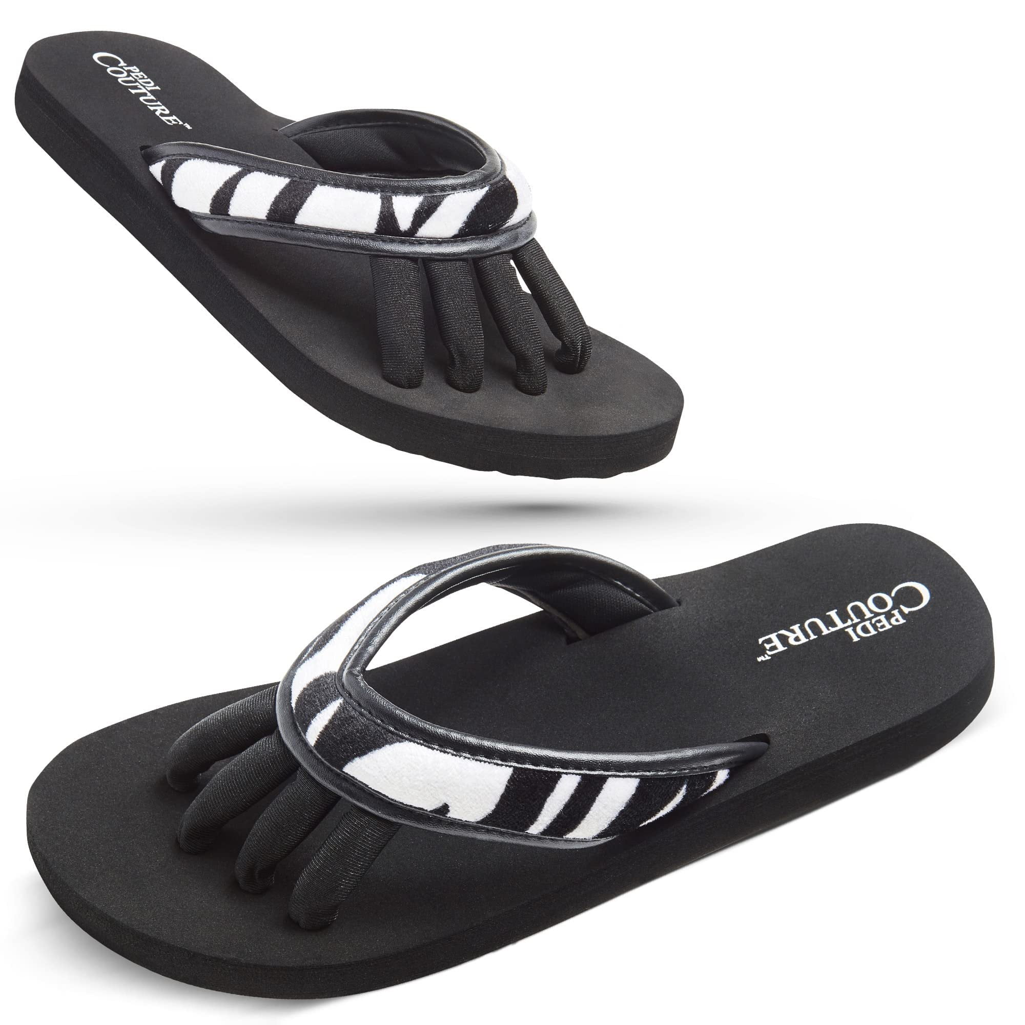 Pedi Couture Pedicure Sandals for Women - Toe Separator Slippers ...