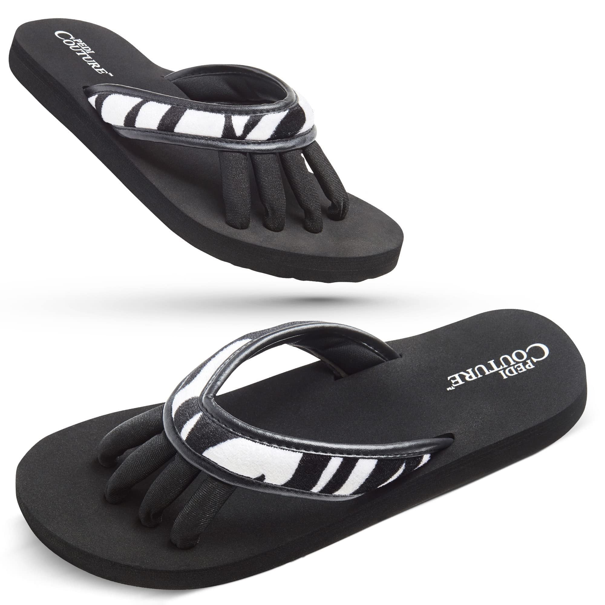 Pedi Couture Pedicure Sandals for Women - Toe Separator Slippers ...