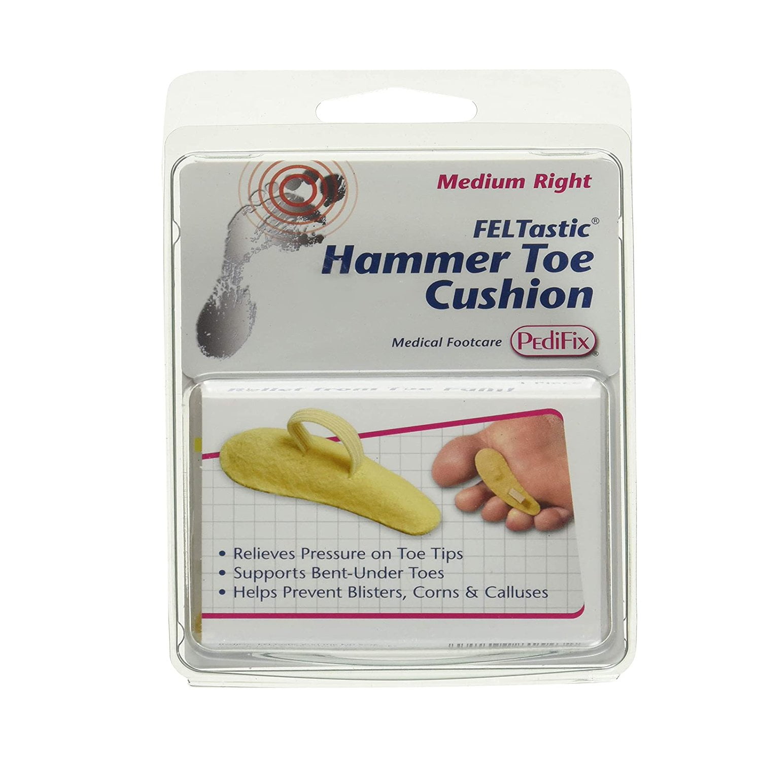 PediFix Felt Hammer Toe Crest Cushion, Medium 8+, Right 1 Each ...