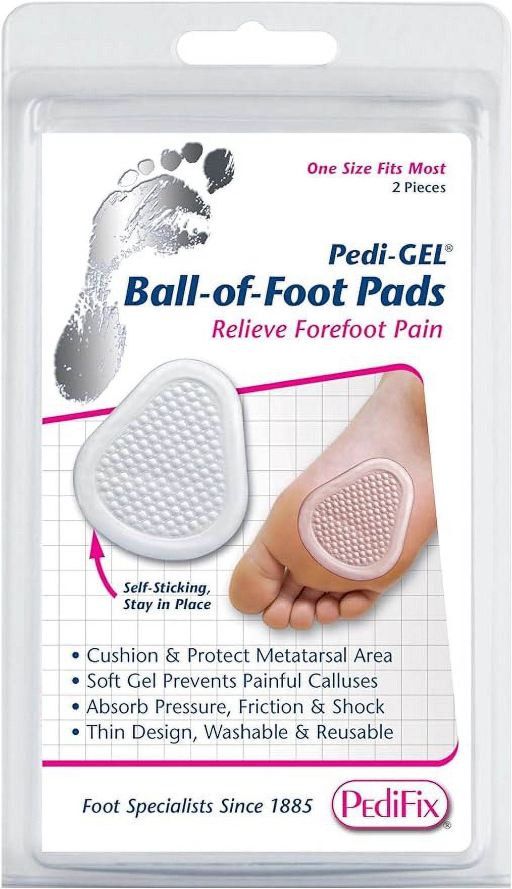 PediFix Pedi-gel Ball-of-foot Pad, 2-Count - Walmart.com