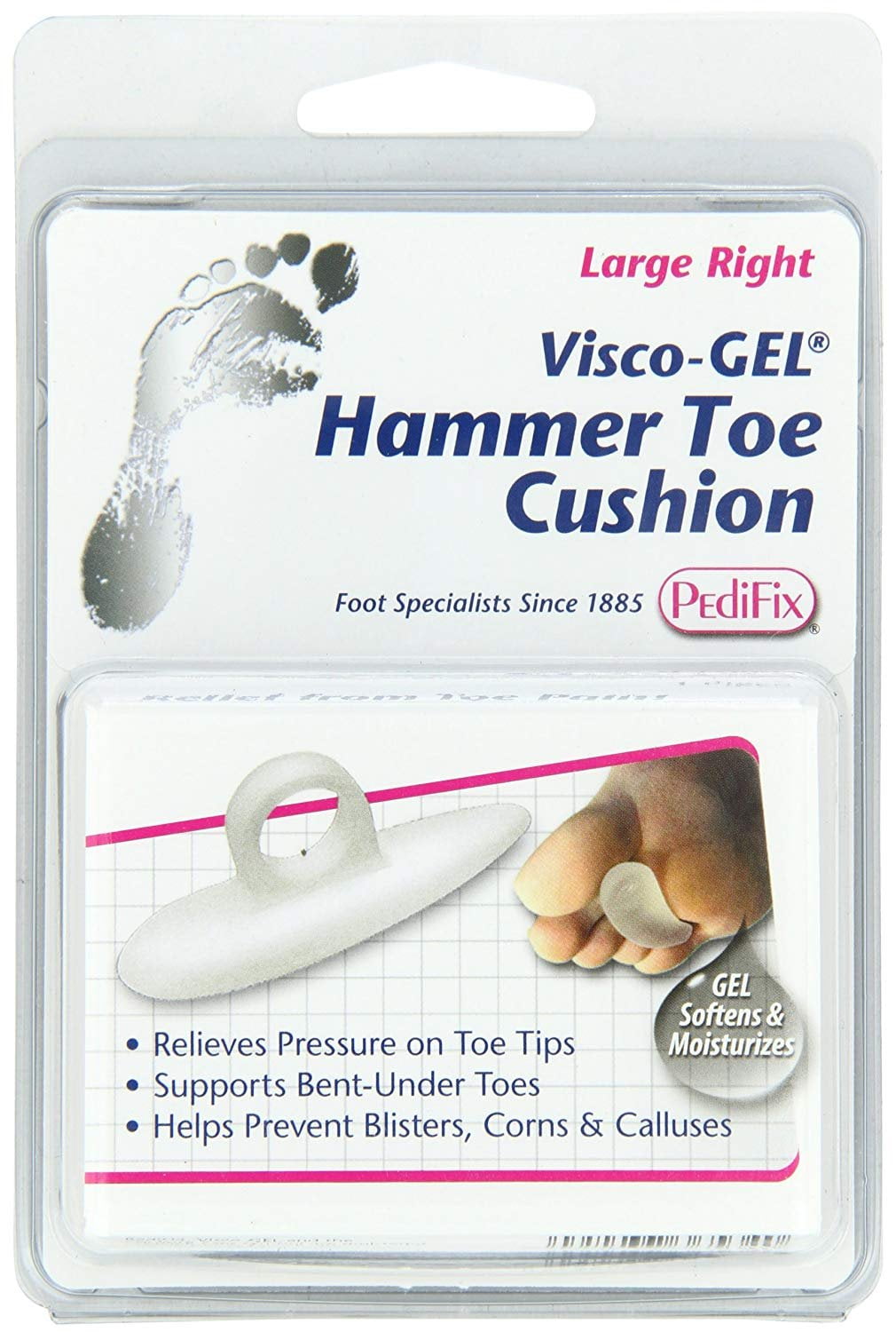 PediFix Visco Gel Hammer Toe Cushion Large Right, HSA/FSA Eligible ...