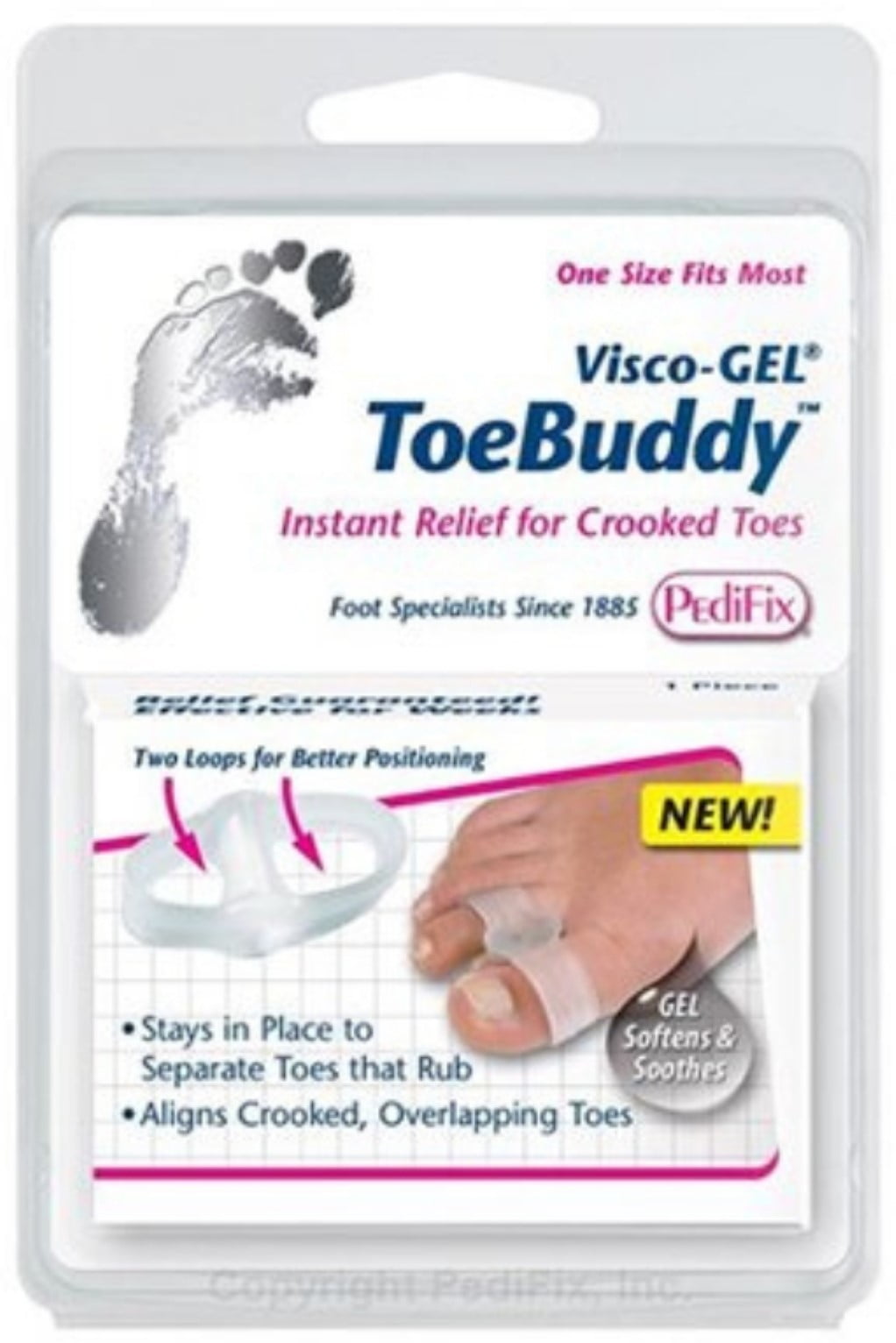 PediFix Visco-Gel Soft Toe Buddy 1 Each HSA/FSA Eligible - Walmart.com