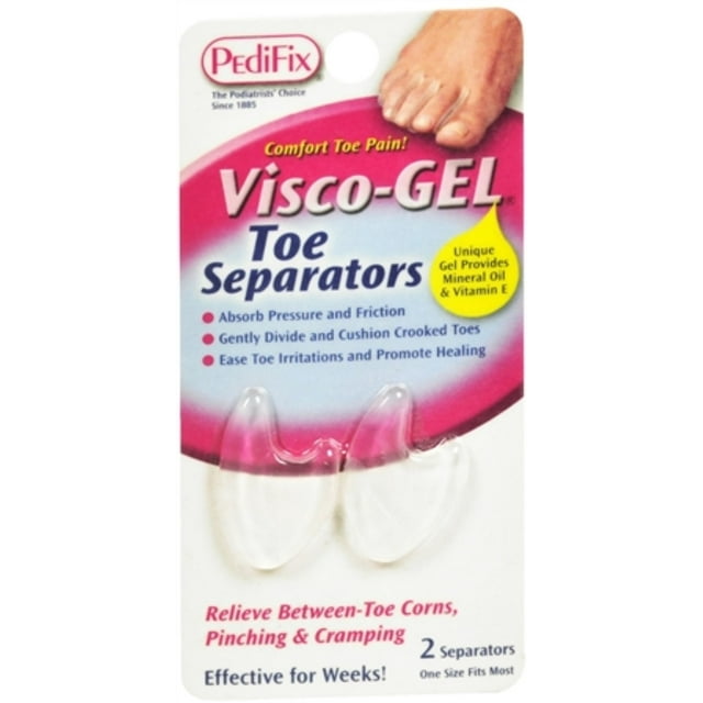 PediFix Visco-Gel Small Toe Separators - 2 Pack, Washable and Reusable ...