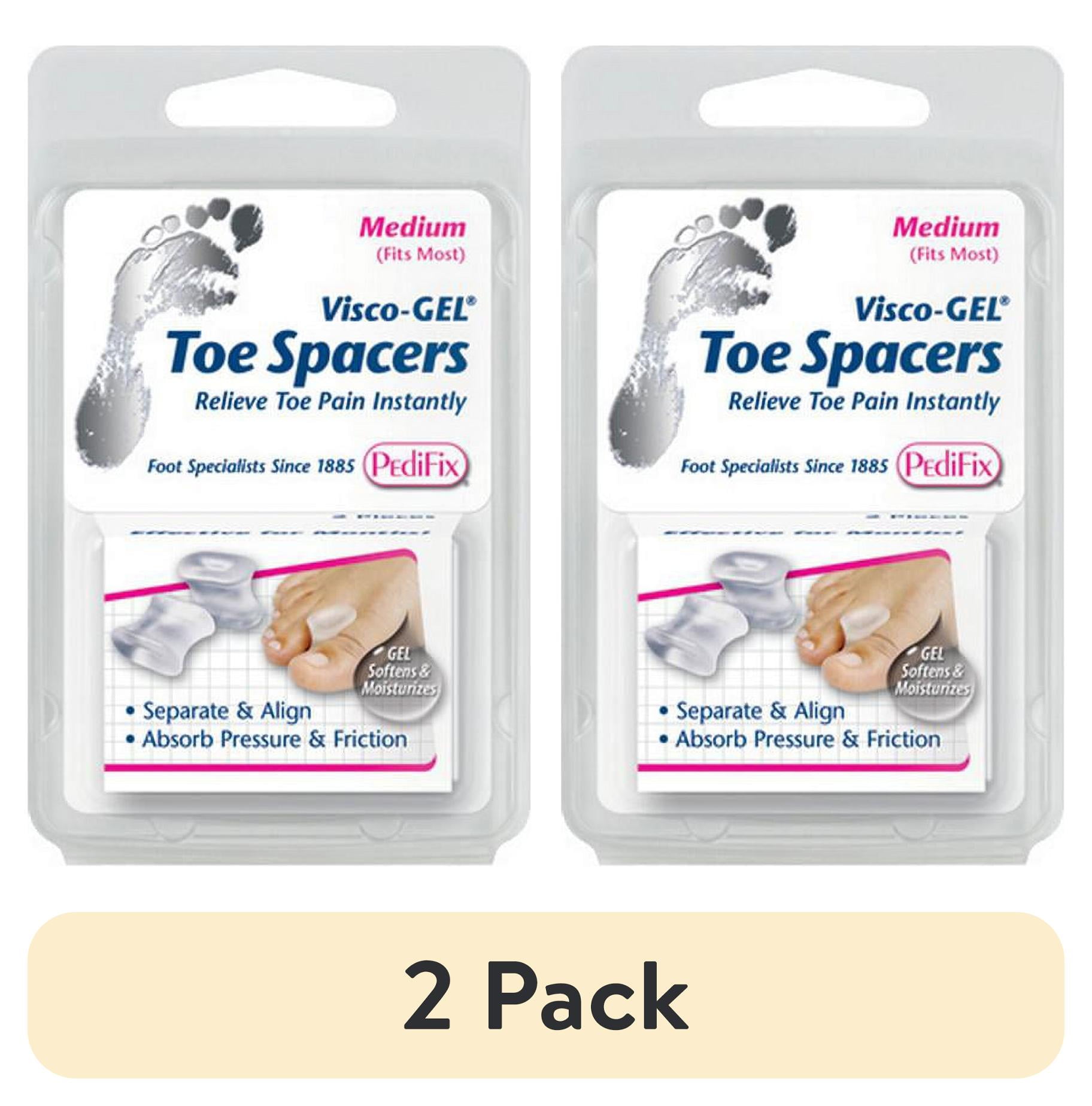 (2 pack) PediFix Visco-Gel Toe Spacers - 2 Spacers - Walmart.com