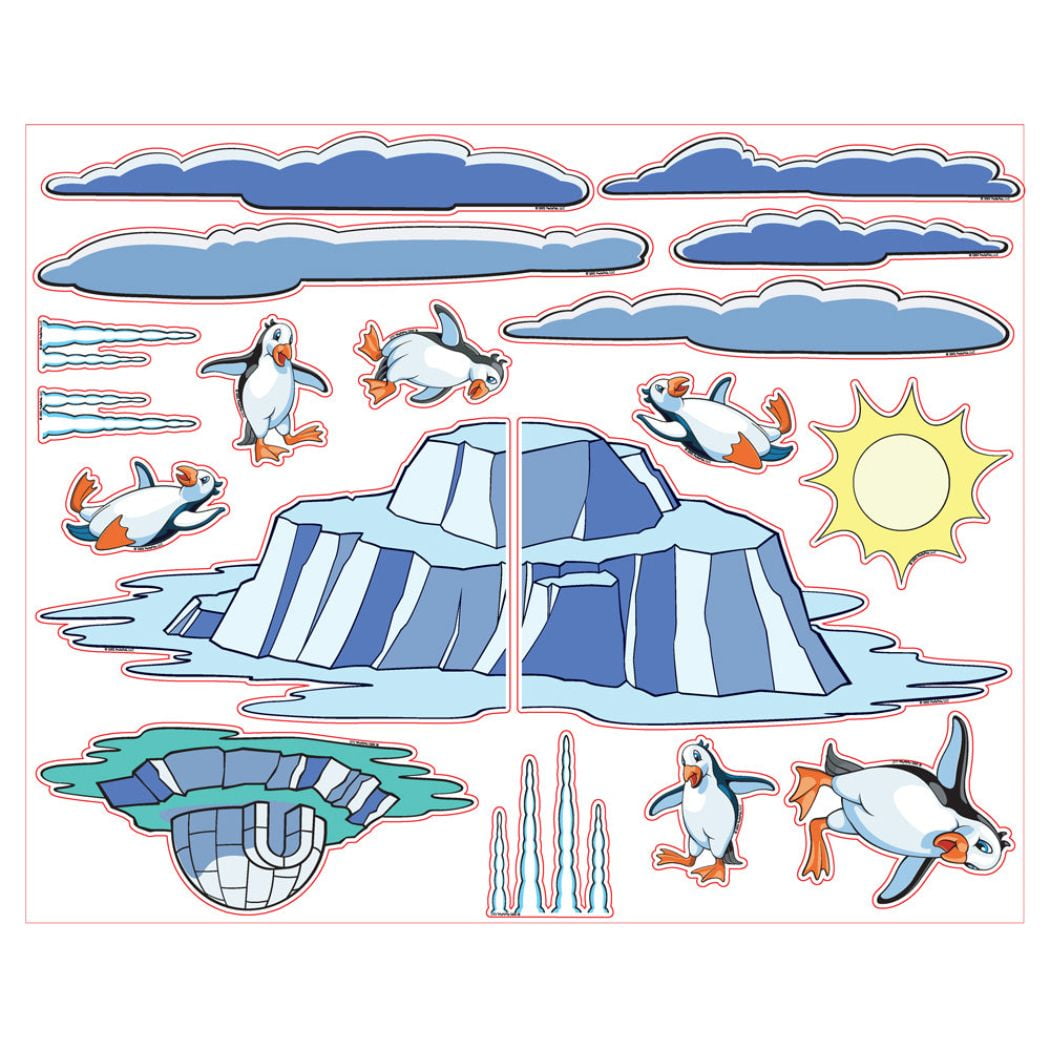 Pedia Pals Arctic Wall Decal Kit, Wall Art Decals, Wall Decor Stickers ...