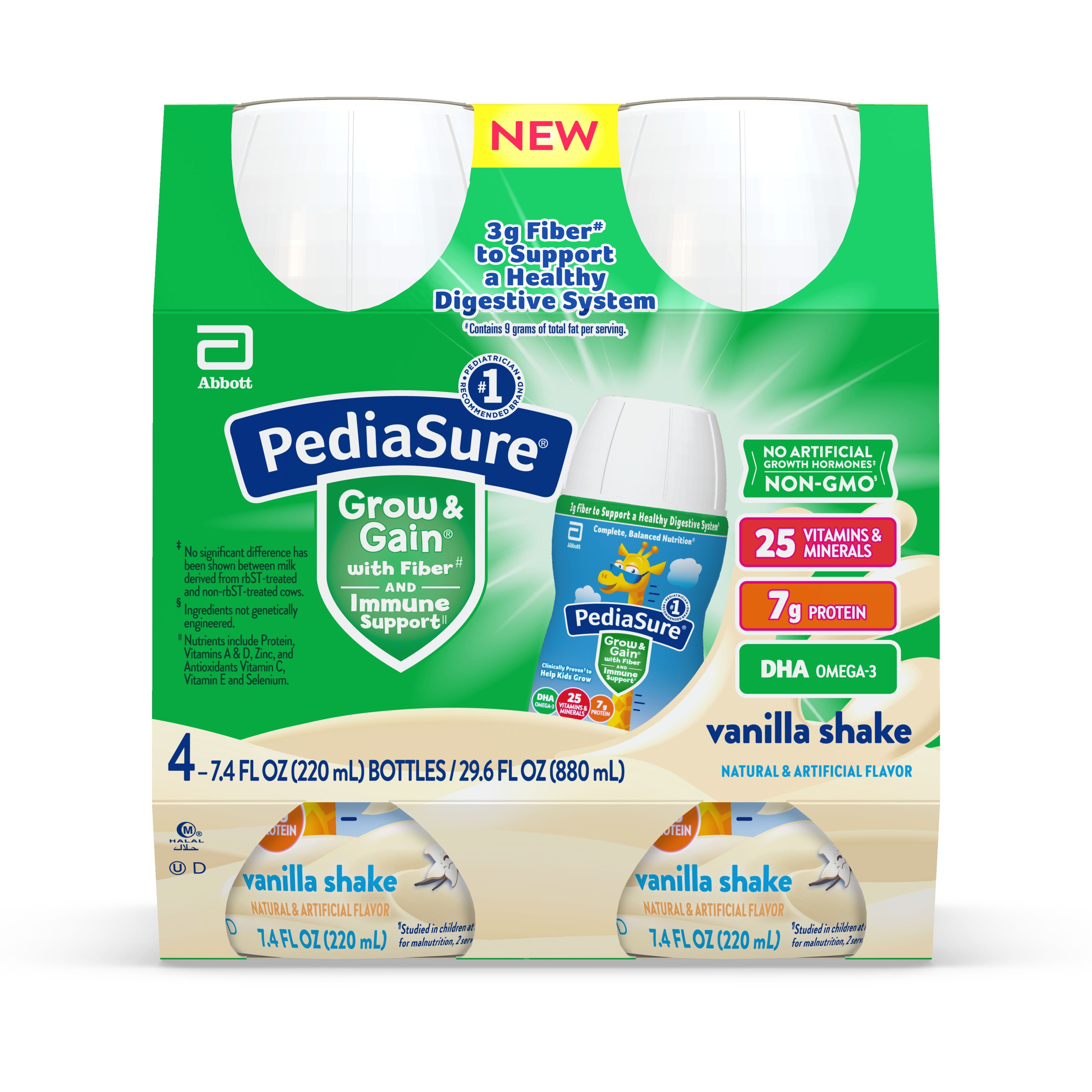 PediaSure Fiber Vanilla Shake 220ml 4pk - Walmart.com