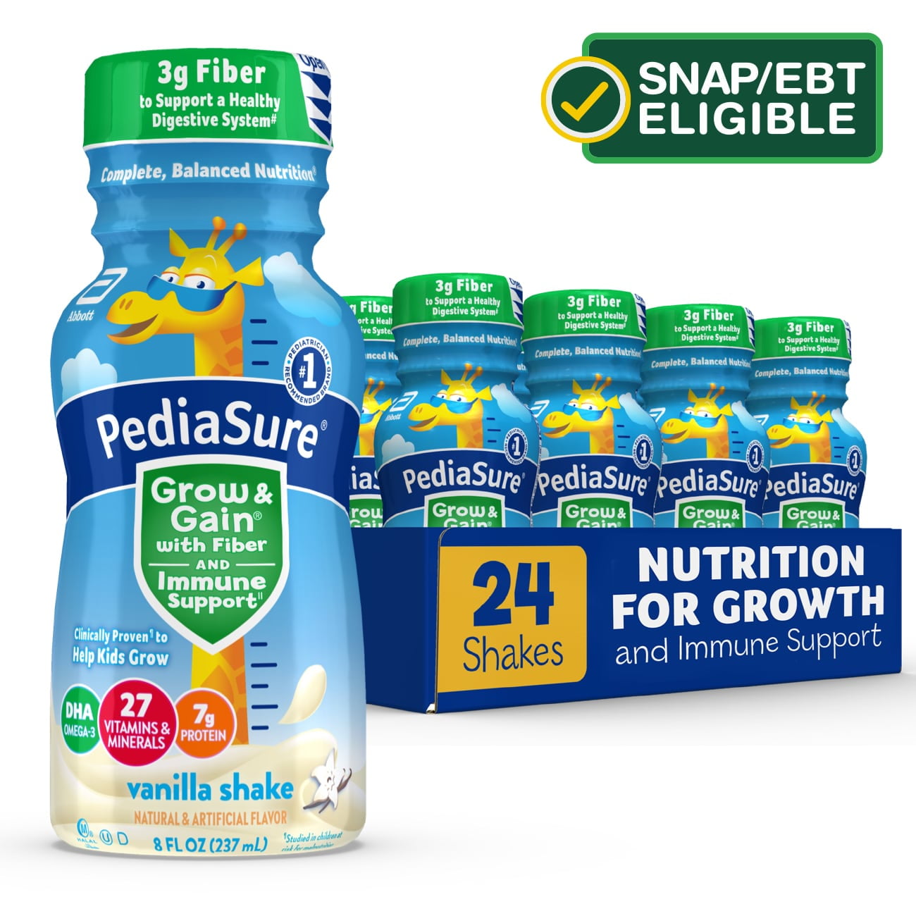 PediaSure Grow & Gain with Immune Support, Kids Protein Shake, 7g ...