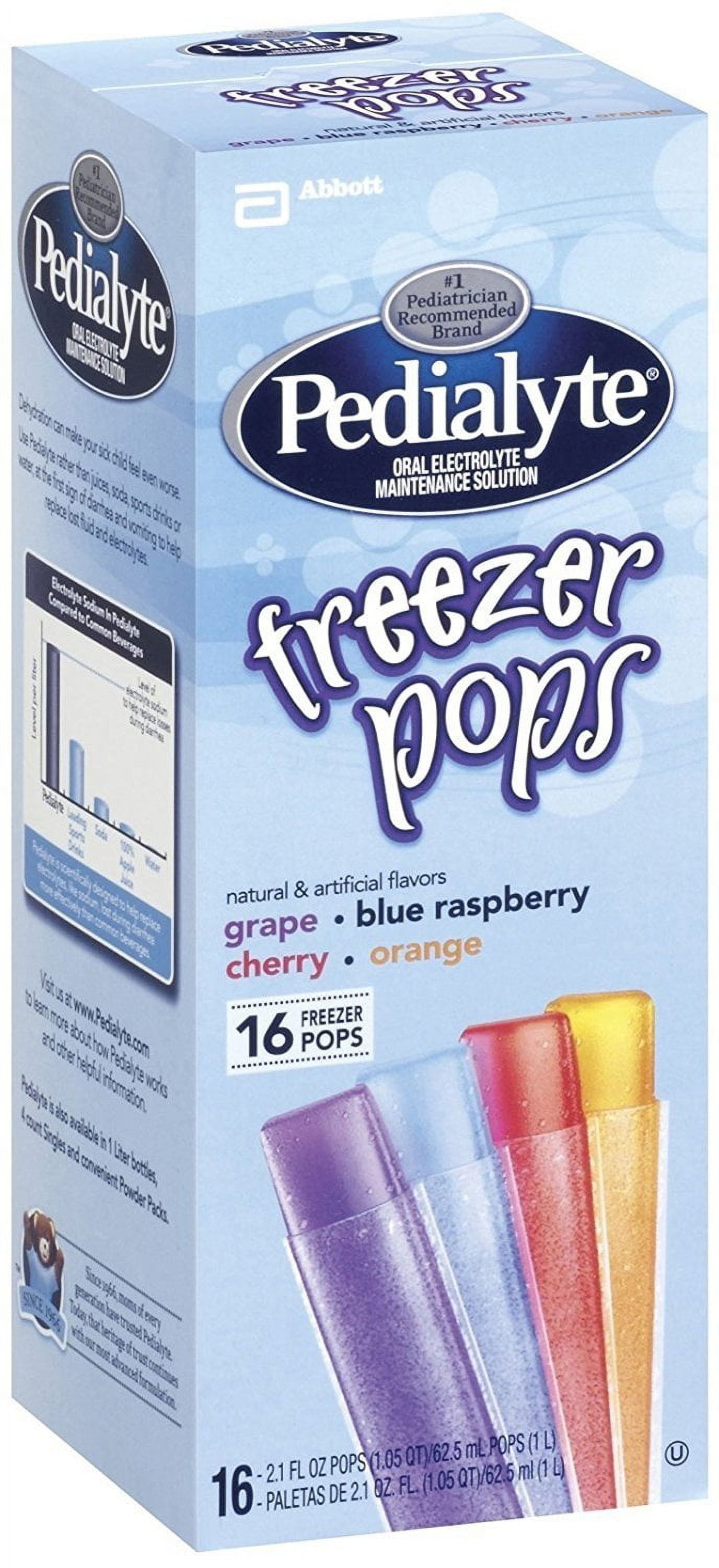 Pedialyte Freezer Pops Assorted Flavors Electrolyte Supplements 2 1
