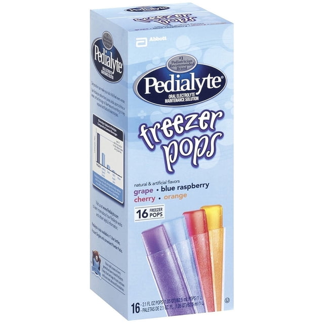 Pedialyte Freezer Popsicles, Assorted Flavors, Electrolyte Solution for ...