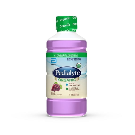 Pedialyte Organic Electrolyte Solution, Grape, 1 Liter - Walmart.com