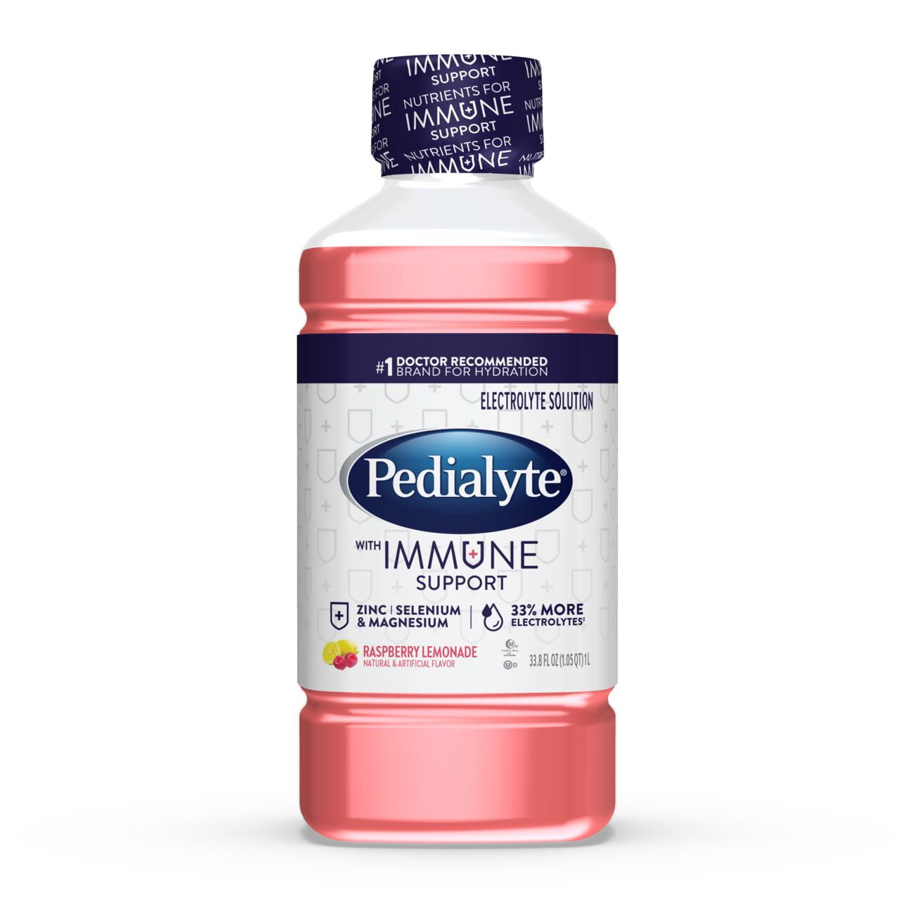Pedialyte with Immune Support, Raspberry Lemonade, Electrolyte ...