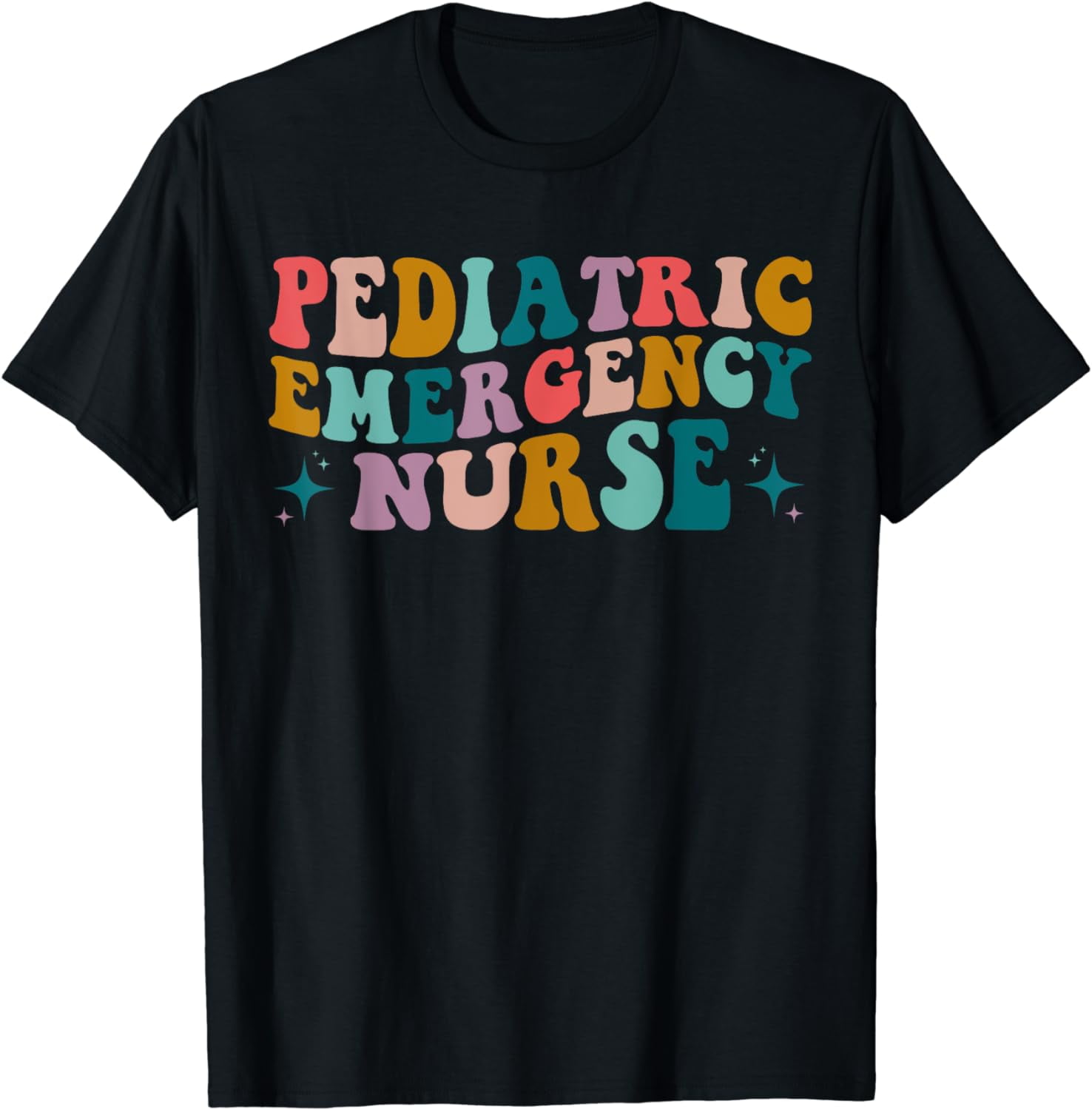 Pediatric ER Nurse Emergency Room RN Nursing groovy retro T-Shirt ...