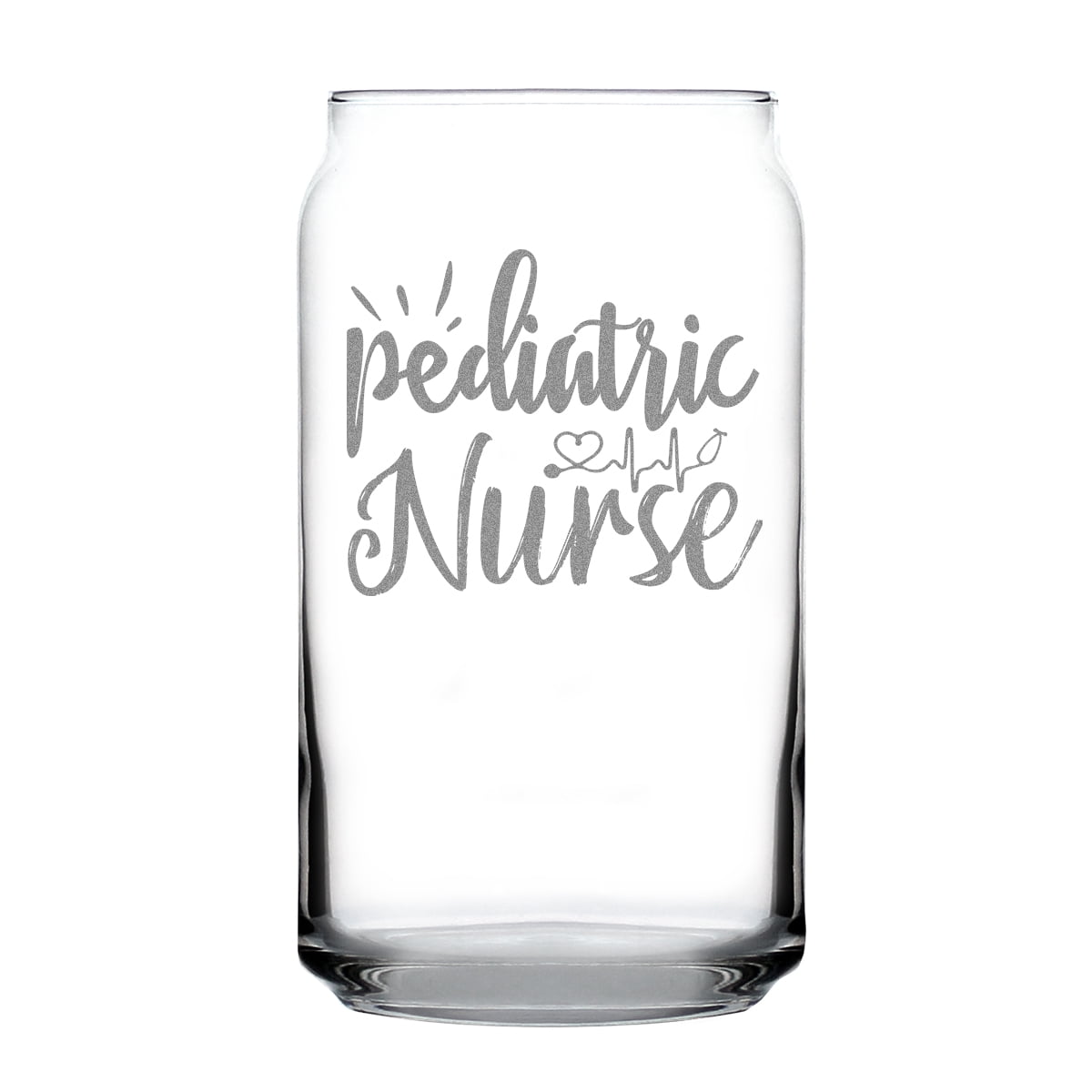 Pediatric Nurse Hand Engraved 16oz Can Shaped Pint Glass, Etched ...