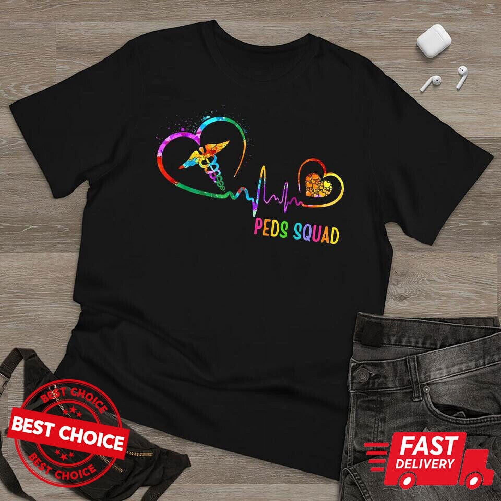Pediatric Nurse Pediatrician Peds Nurse Heartbeat Support Shirt Q7656 ...
