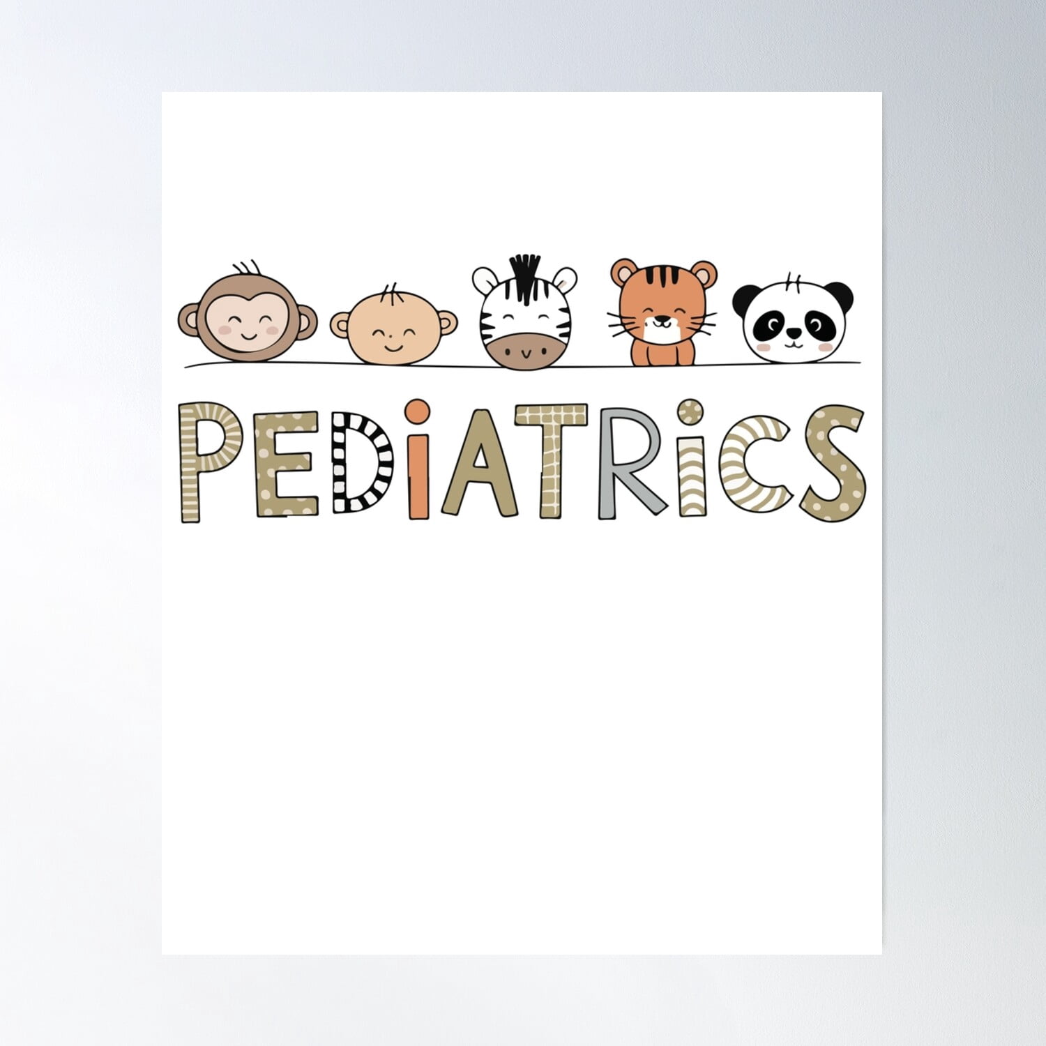 Pediatric Nurse Pediatrician Peds Nursing School Cute Animals Poster ...