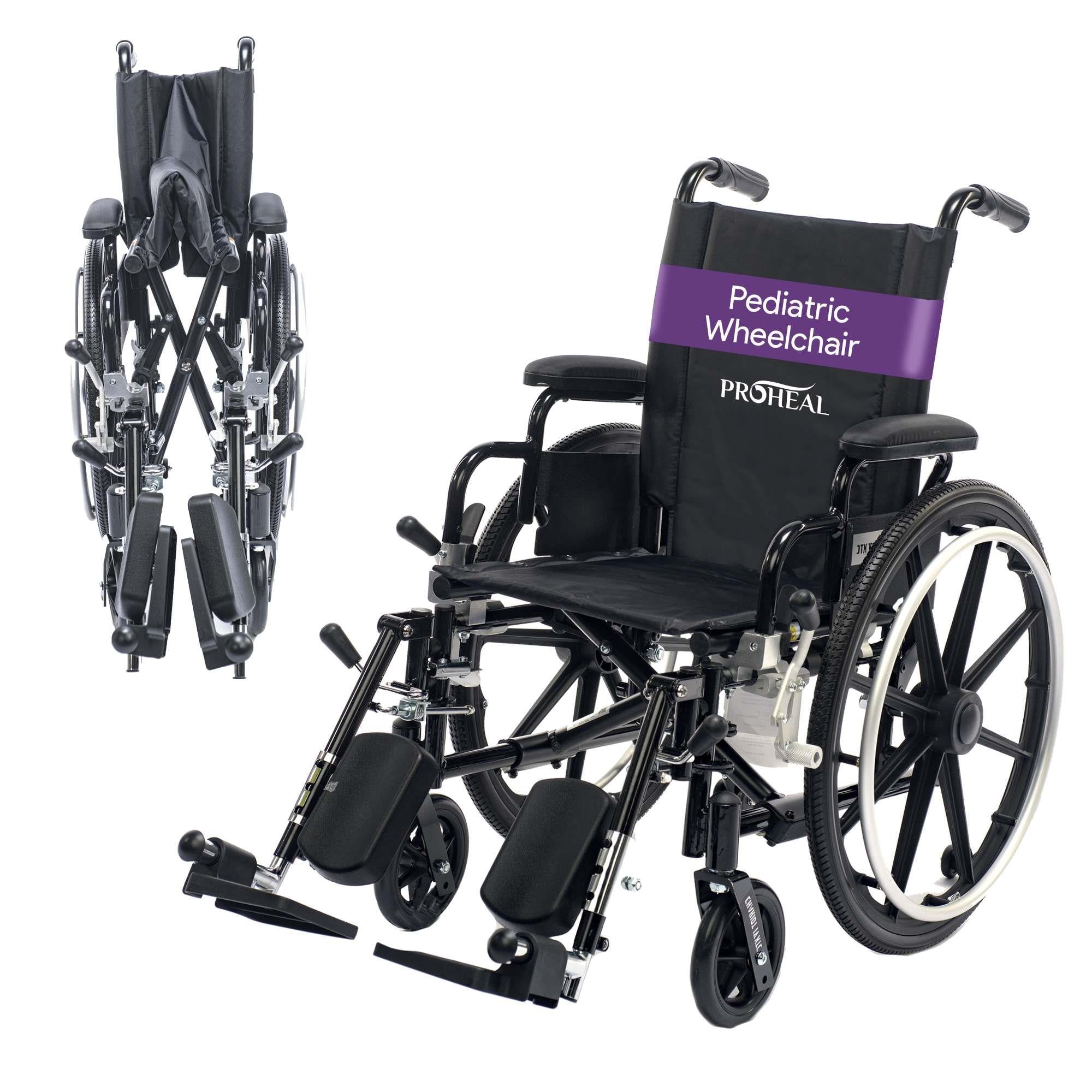 ProHeal Pediatric Wheelchair 14" - Lightweight Foldable Transport Chair ...