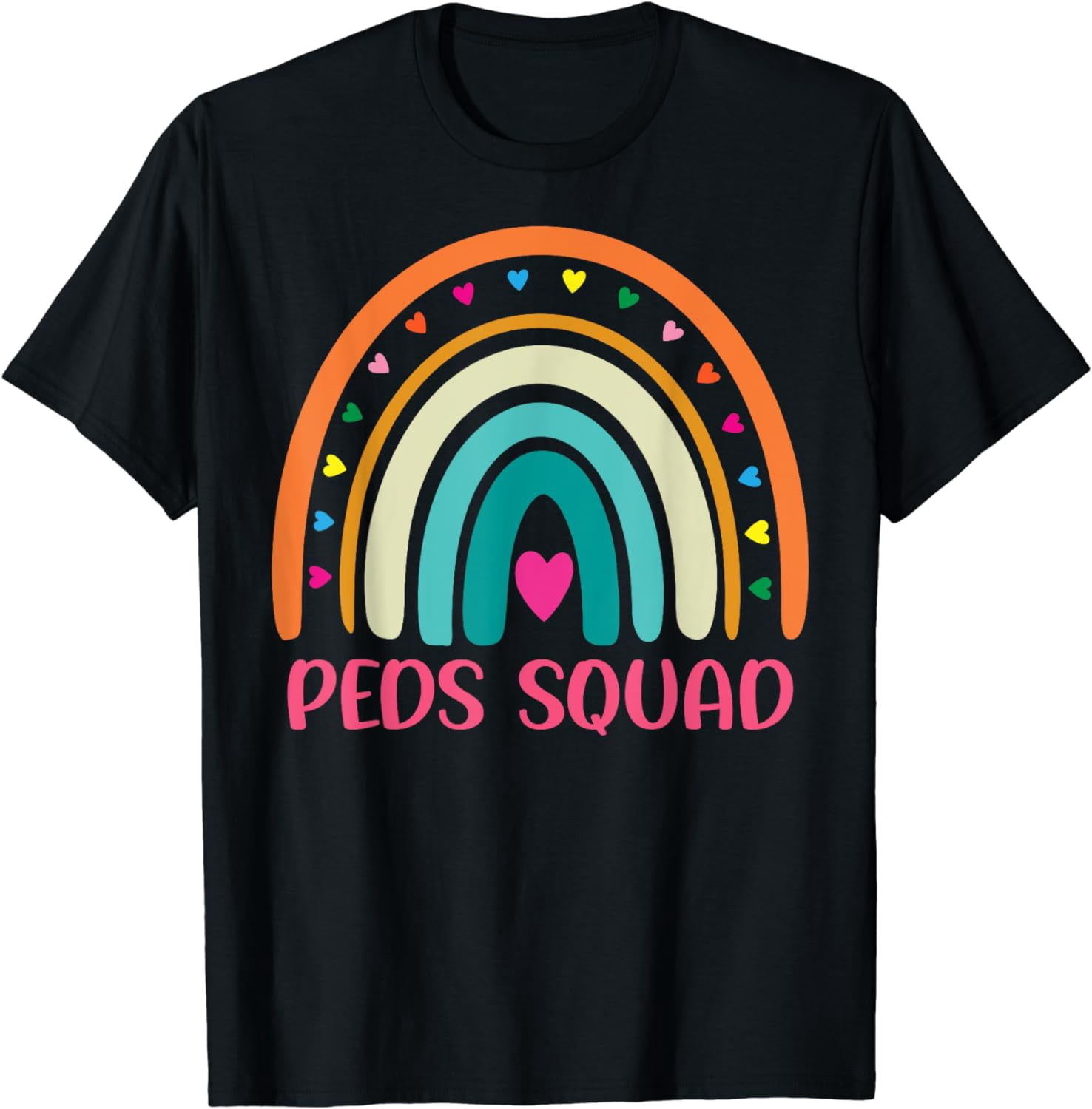 Pediatrician Rainbow Nursing Pediatrics Nurse Peds Squad T-Shirt ...