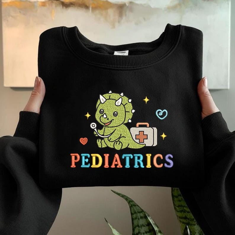 Pediatrics Embroidery Design, Cute Dinosaur Doctor Machine Embroidery ...